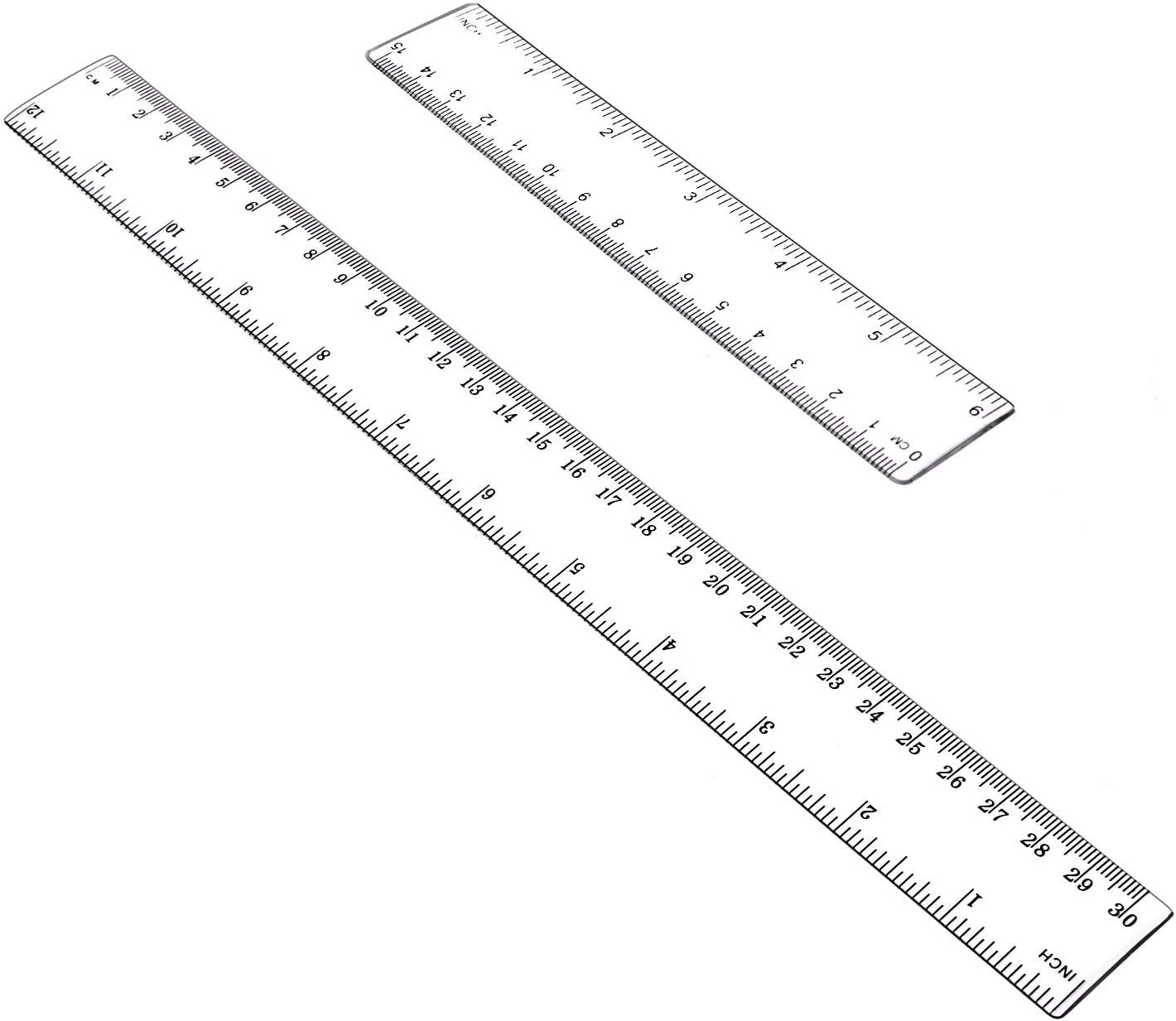 Plastic Ruler 2 Pack 12 Inch And 6 Inch Clear Straight Ruler With plastic-ruler-2-pack-12-inch-and-6-inch-clear-straight-ruler-with