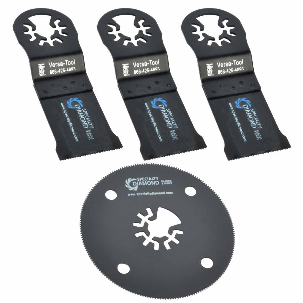 Versa Tool MB-K8 4 PC Bi-Metal Universal Oscillating Saw Blade Set ...