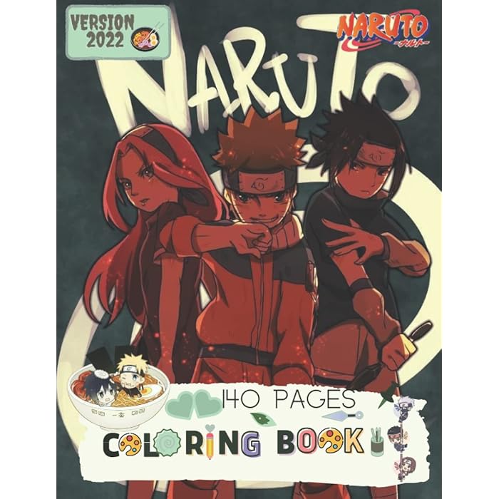 Buy Náruto Coloring Book: 110+ Coloring Pages Filled With Náruto Anime ...