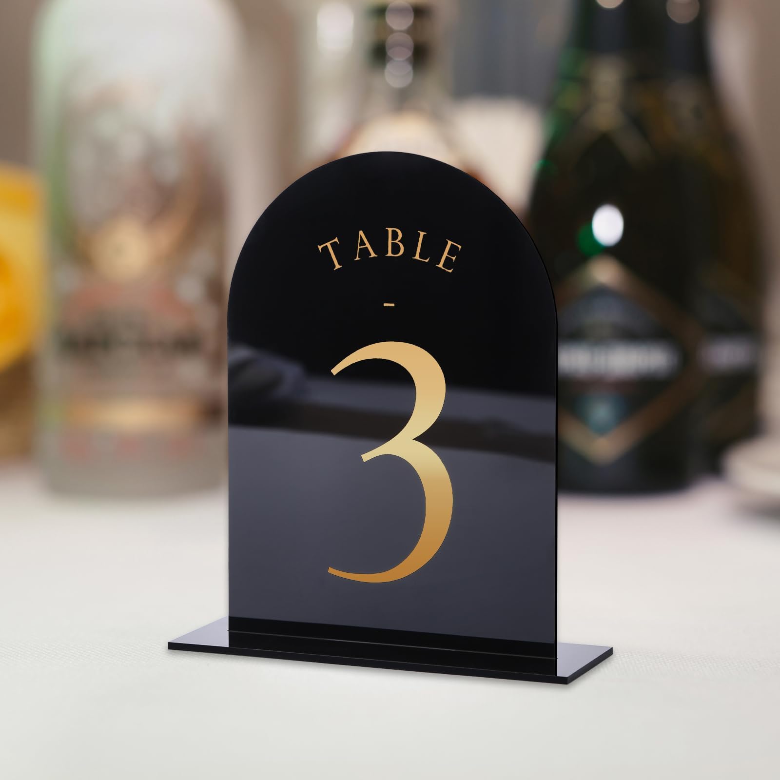 Amazon.com: Black Arch Acrylic Table Numbers with Stands 1-20, 5x7 ...
