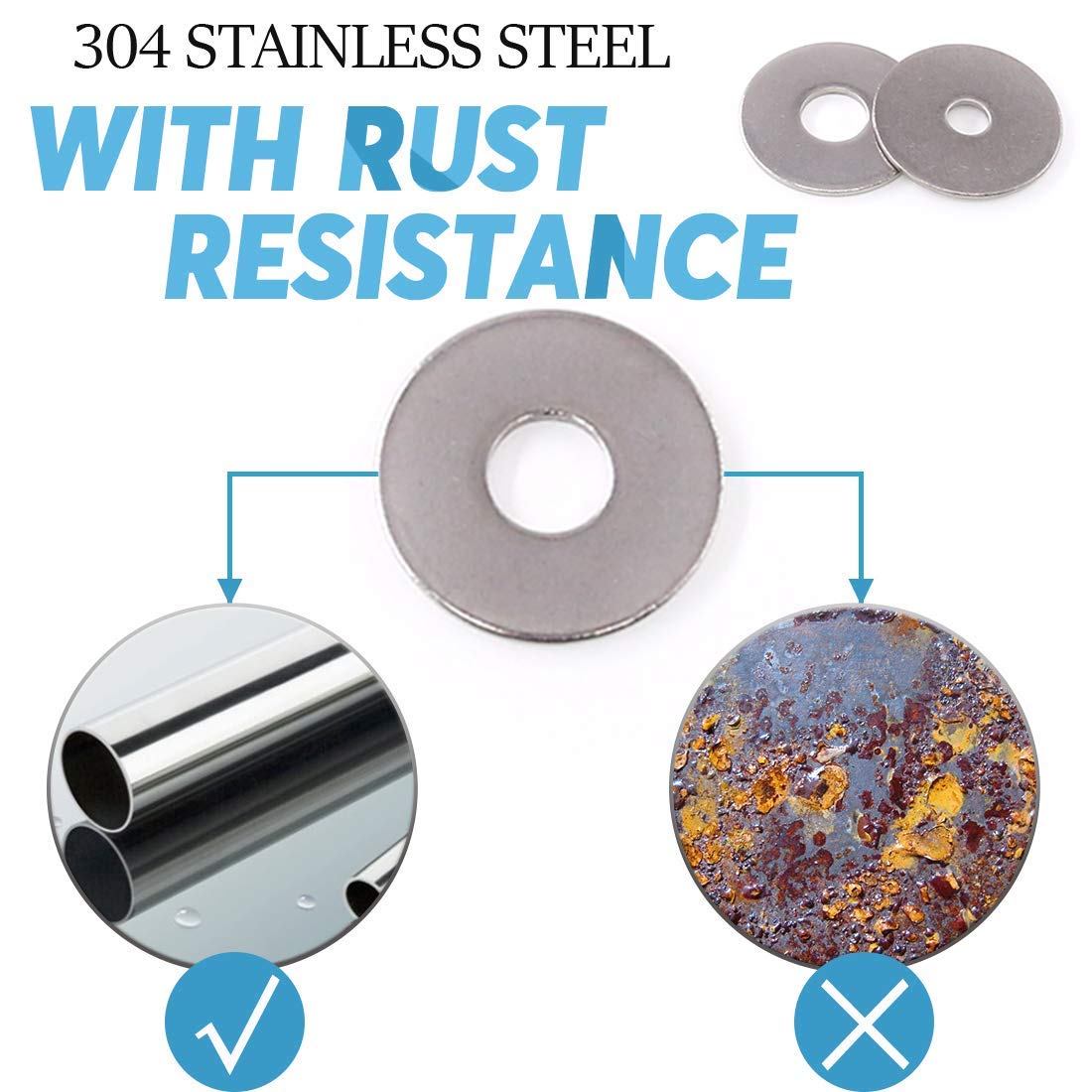 Snapklik.com : M16 Flat Washer, 304 Stainless Steel, 16mm ID, 30mm OD ...