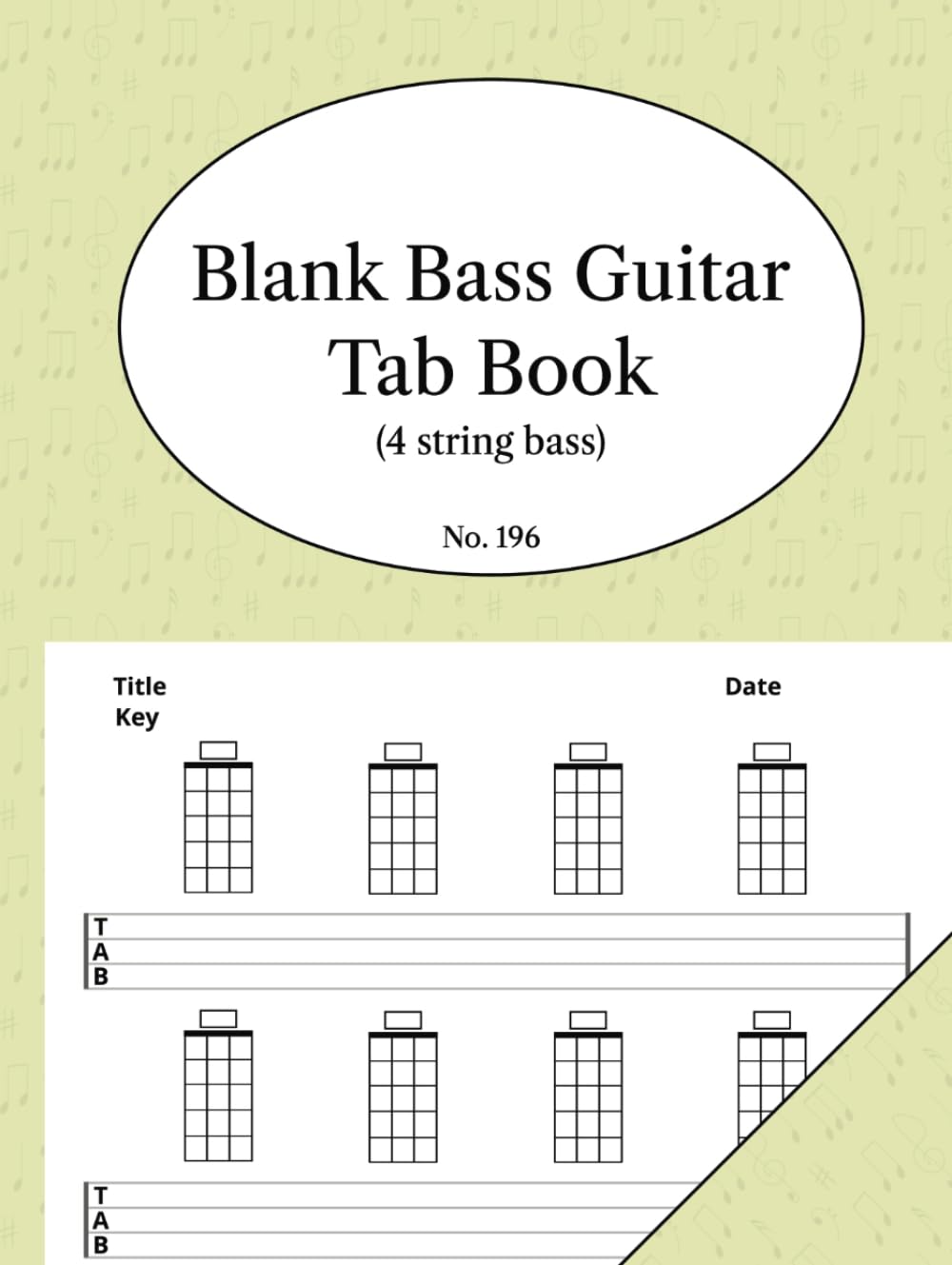 Amazon.com: Blank Bass Guitar Tablature Book: 4 String Tab Notebook ...