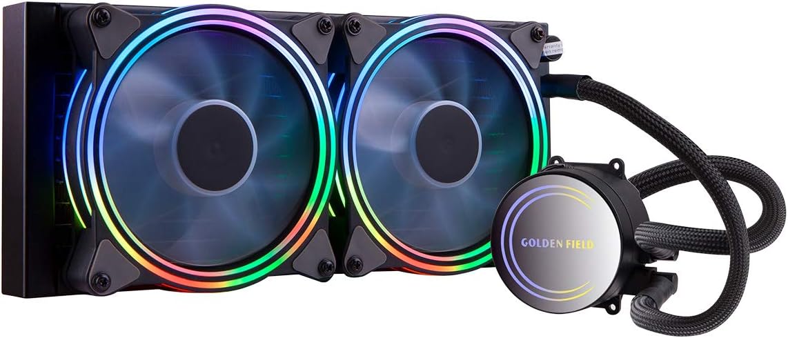 Amazon.com: GOLDEN FIELD IC240, Liquid CPU Cooler, 240mm Radiator, Dual ...