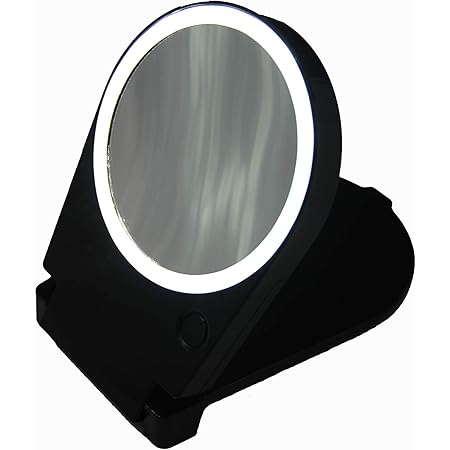 Amazon.com: Floxite LED Lighted Travel and Home 10x Magnifying Mirror ...