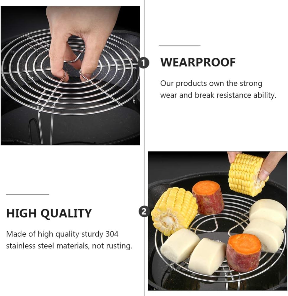 Hemoton Round Cooking Cooling Racks Stainless Steel Round Rack for ...