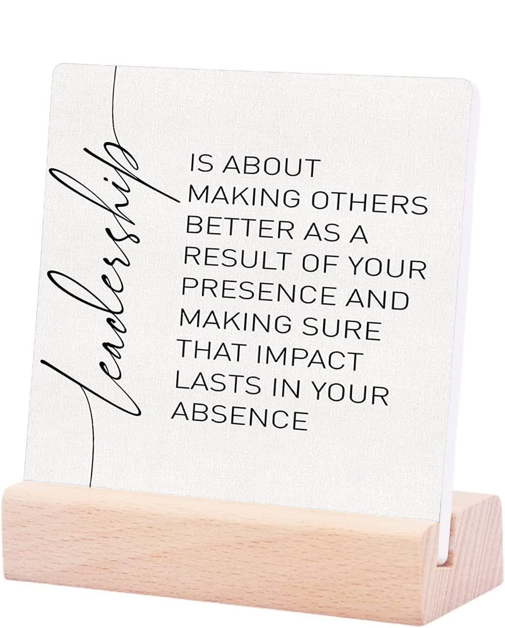 Amazon.com : Leadership Quote Ceramic Decor Motivational Leadership ...