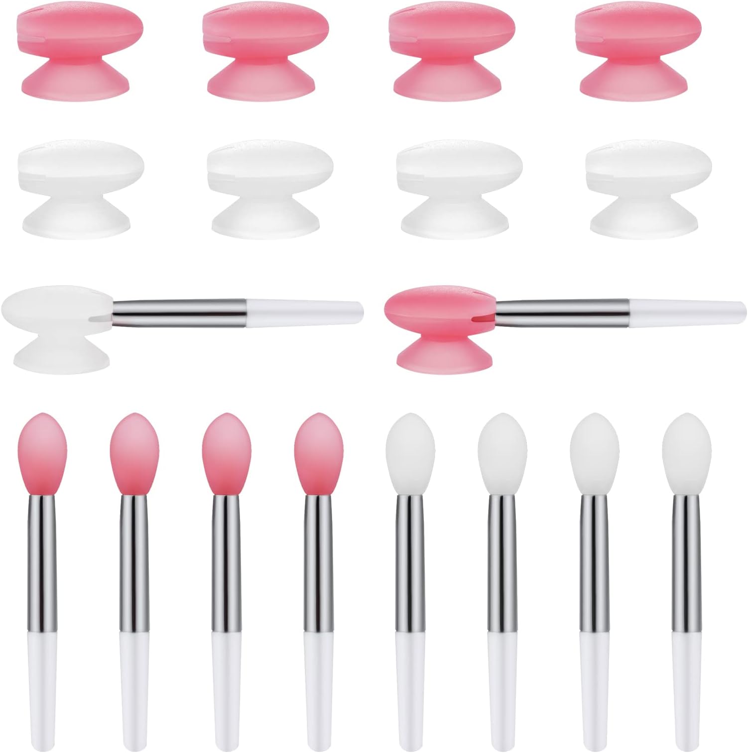Amazon.com: Silicone Lip Brush Cover, Reusable Lip Applicator Silicone 10pcs Lip Brushes Bulk ...