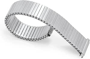 Amazon.com: ROEBAN Stainless Steel Elastic Watch Strap 18-22mm Width ...