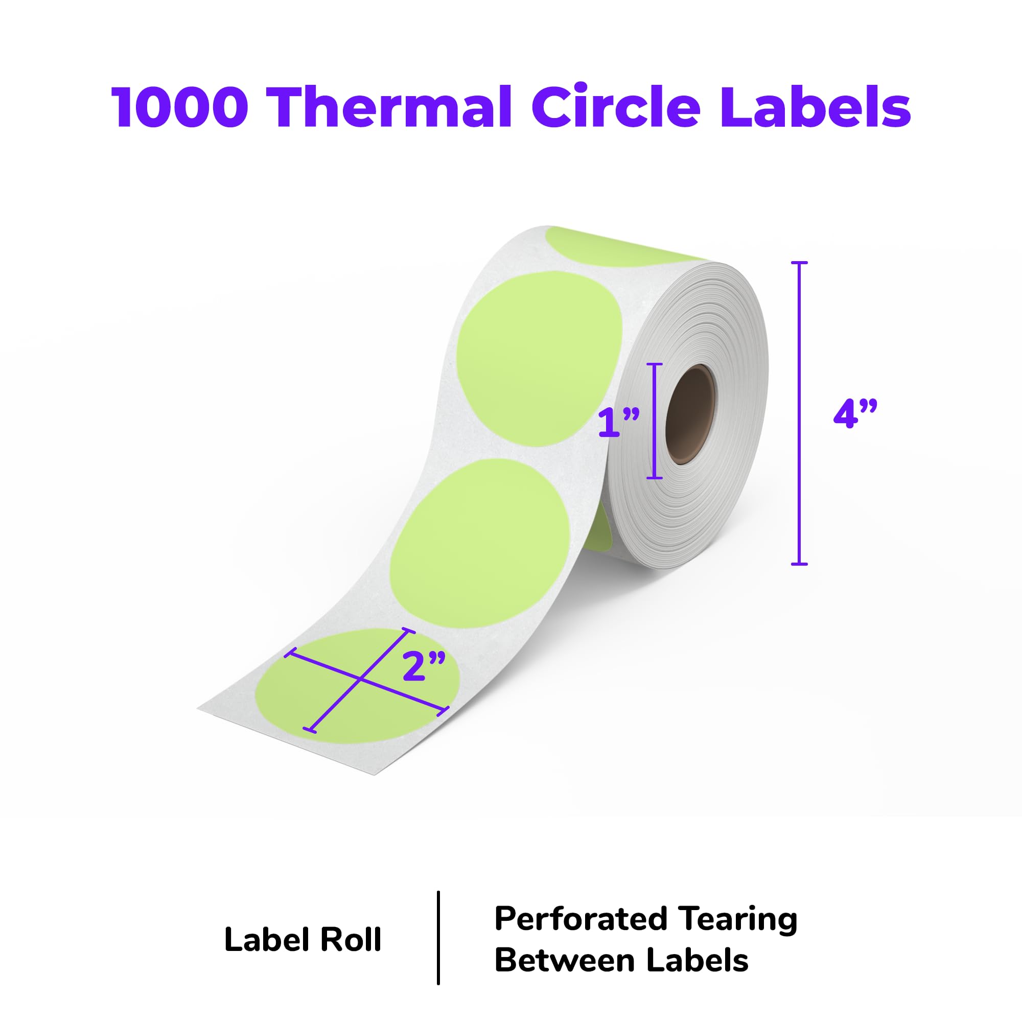 Snapklik.com : Rollo Circle Thermal Labels 2 Inch - Roll Of 1,000 Round ...