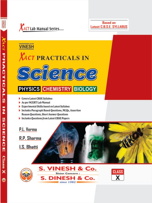 Xact Practicals in Science (physics, Chemistry, Biology) Class 10th / X ...