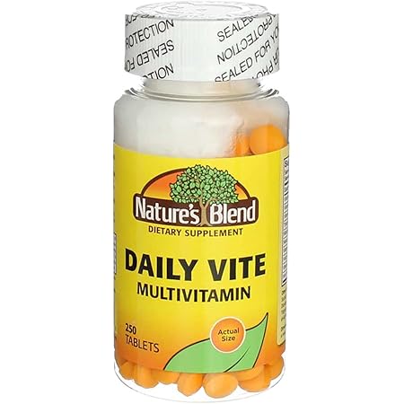 Amazon.com: Nature's Blend Daily Vite Multivitamin 250 Tabs : Health ...