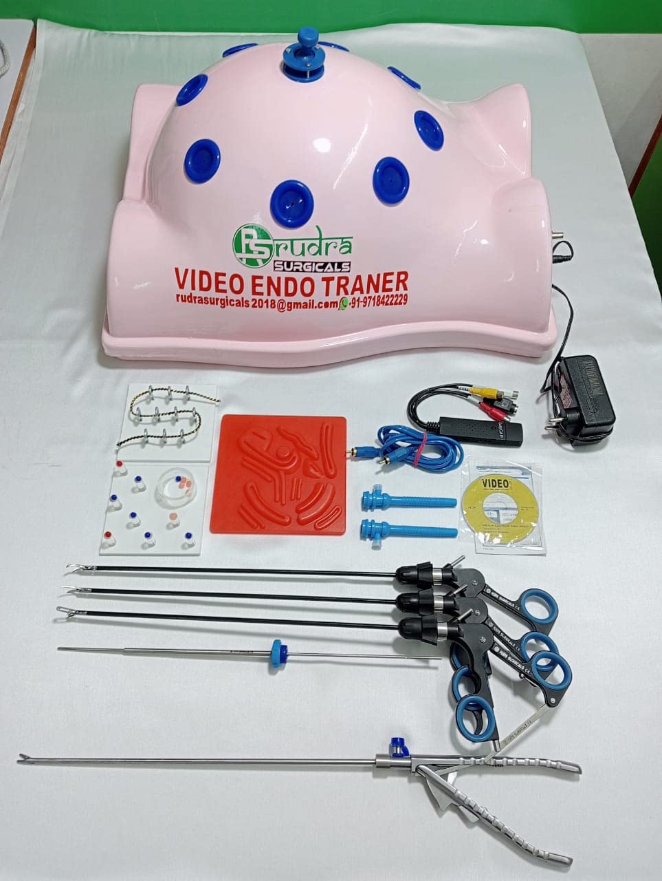 RUDRA SURGICALS - Laparoscopic Full Body Shape Endo-Trainer With 5 Basic Training Reusable ...