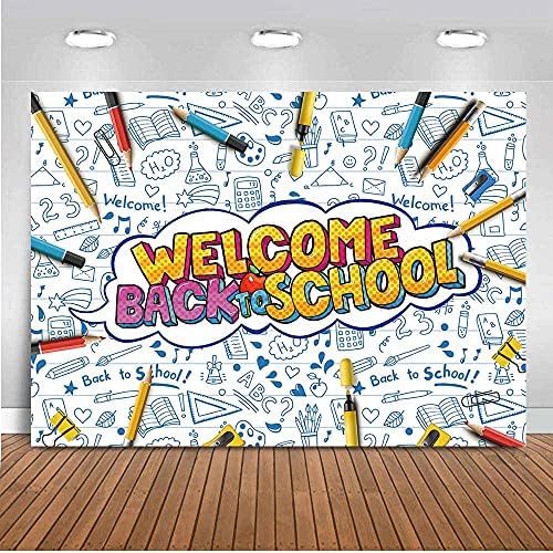 Amazon.com : Duluxykl Back to School Backdrop, Hand Painted Pencils ...