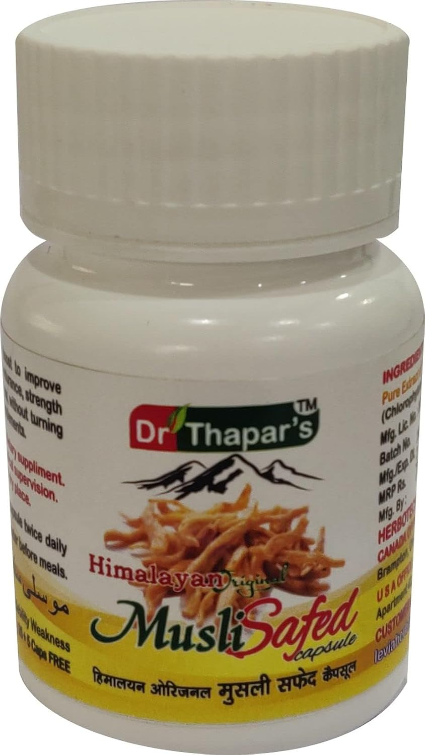 Buy DR. THAPAR'S Safed Muslii (Chlorophytum borivilianum) Capsules ...