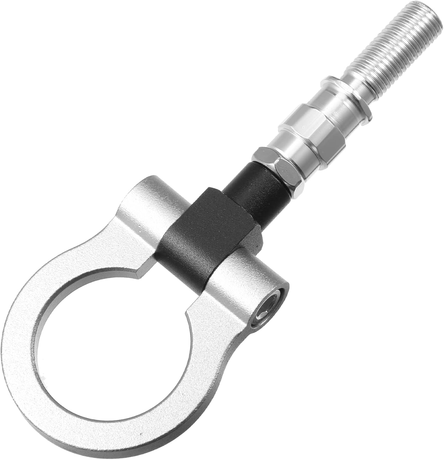 X AUTOHAUX Silver Tone Auto Car Front Rear Bumper Trailer Ring Eye Tow ...