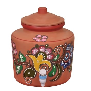 Buy BROWNCLAY Water Pot (8LTR).Earthen Water pots Mitti ka Matka are ...