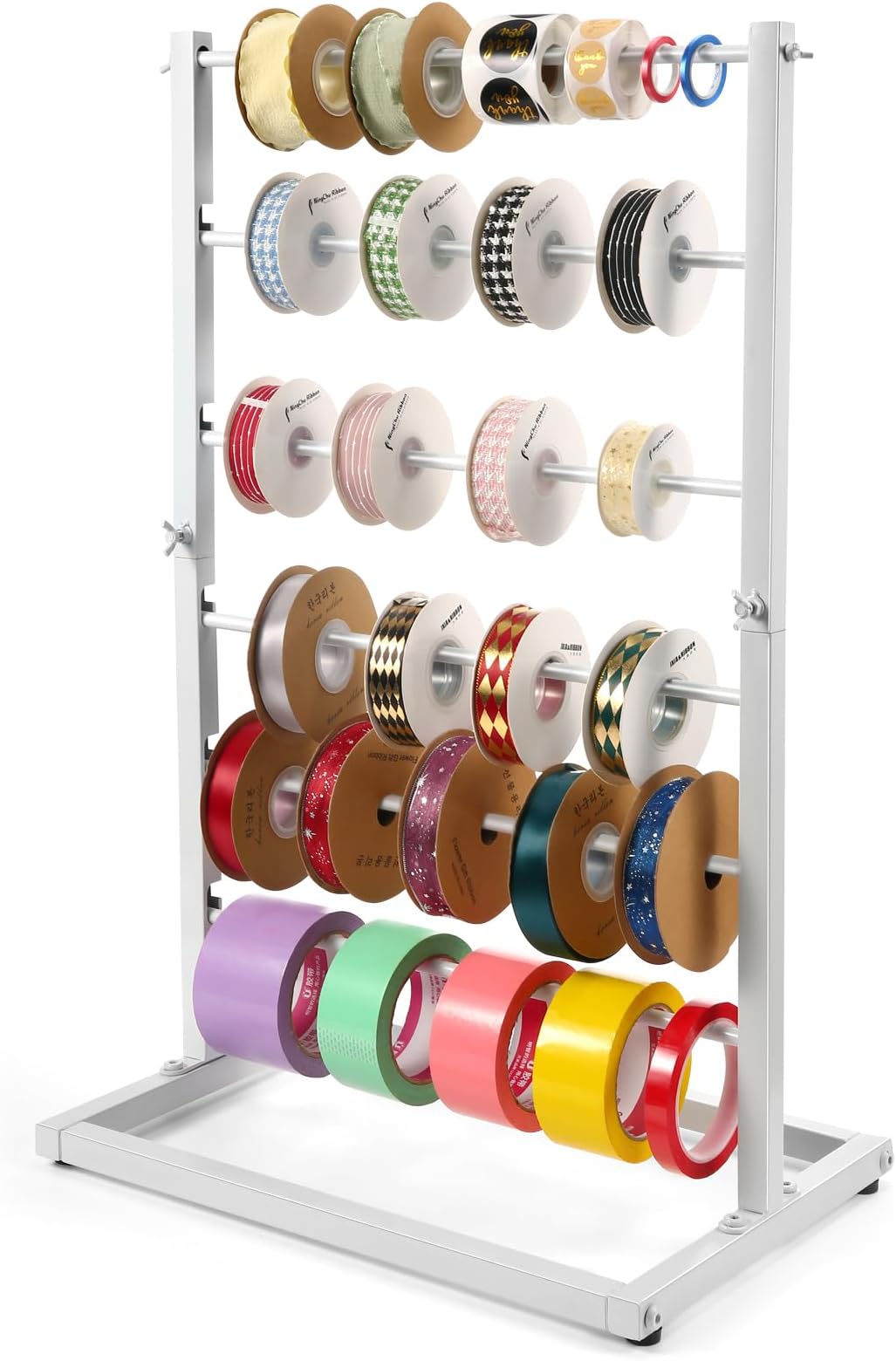Amazon.com: Tandefio Ribbon Wall Holder 4 Tier Ribbon Organizer Sewing ...