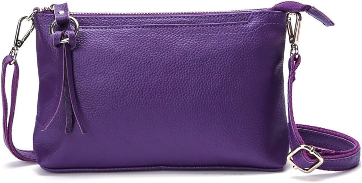 Women's Crossbody Bag Leather Wristlet, Clutch Purse with Tassel, Dark ...