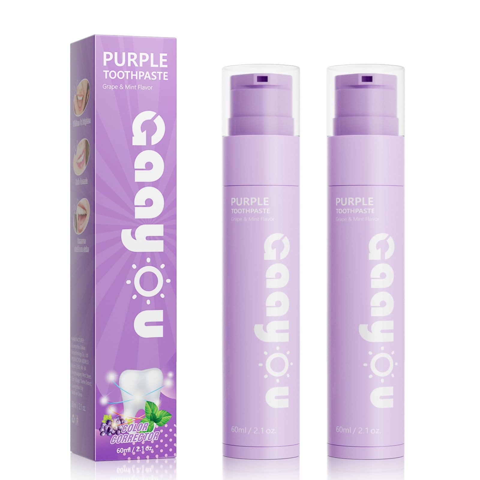 Amazon.com: Color Corrector Purple Toothpaste - Purple Toothpaste for ...