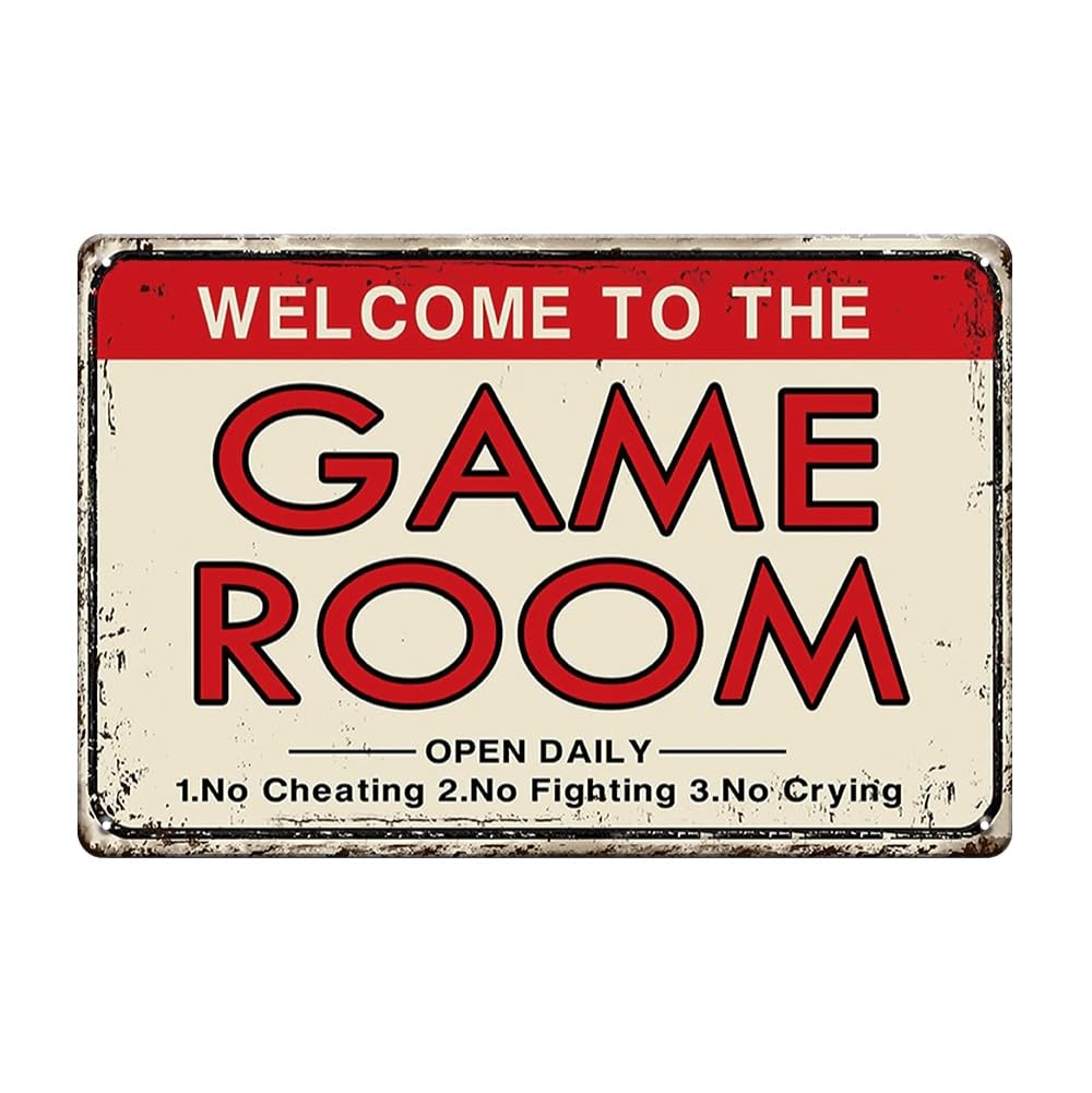 Amazon.com: YOYI ART Boys Gamer Room Decor Tin Sign - Welcome to The ...