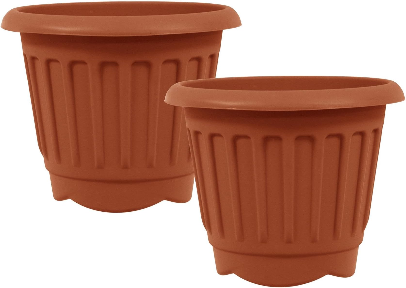 Esschert Design AT10 Aged Terracotta Pot in Wire Basket : Amazon.co.uk ...
