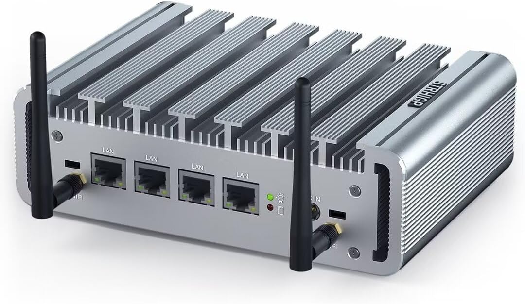 STRHIGP Firewall Mini PC N100(up to 3,4GHz), 8GB RAM DDR5+128GB NVMe ...