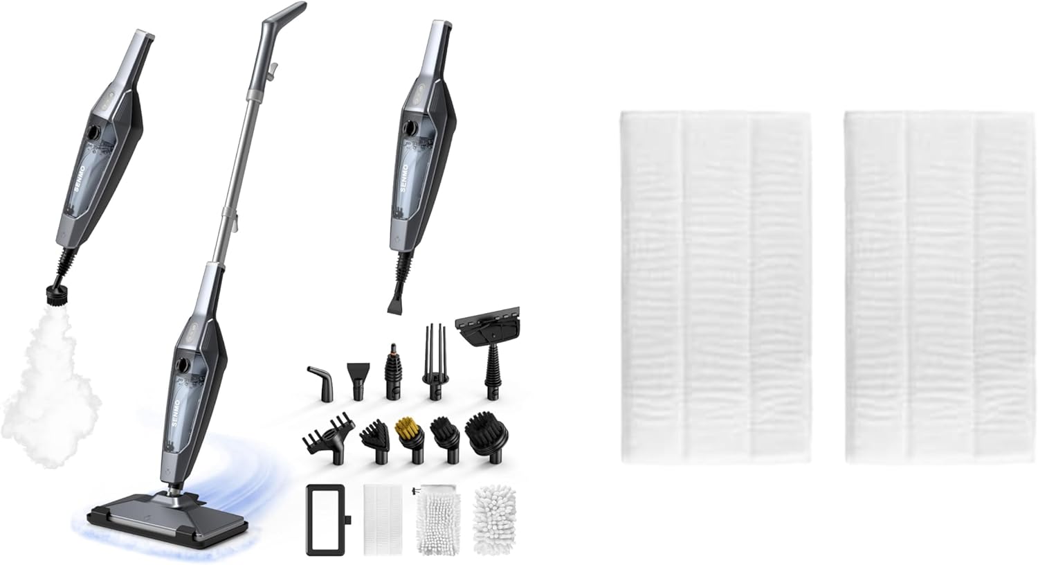 Amazon.com - SENMO Steam Mop with Extra Microfiber Mop Pads*2