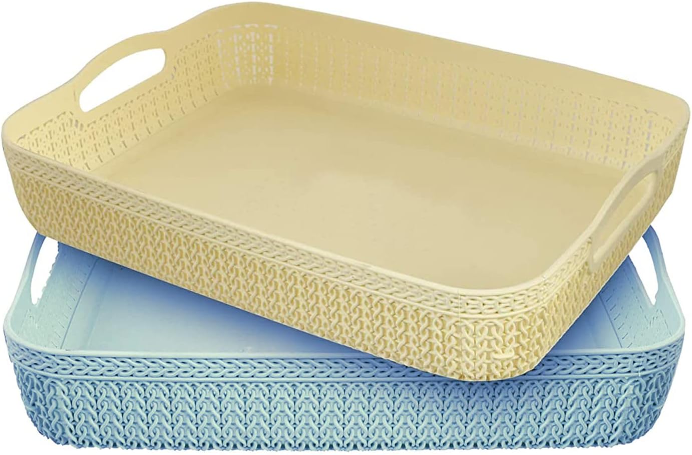 Seama Office Tray Arcader - 2, Blue, Set of 2, Desk Organizer ...