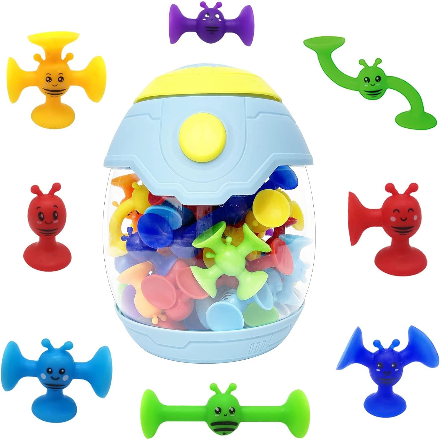 Amazon.com: 57 Pcs Suction Cup Toys Bath Toys, Restaurant Toys for ...