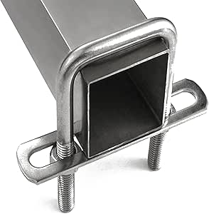 Amazon.com: ACFFVBW U Bolts u Brackets Metal Square Clamp M6 M8 M10 U ...