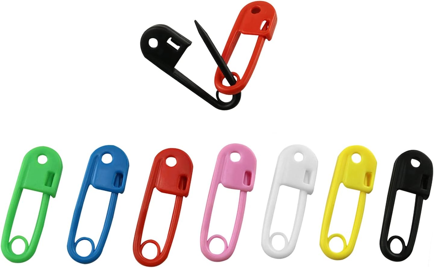 Amazon.com: Pcxino 600 Pieces Colorful Plastic Safety Pins,Knitting ...