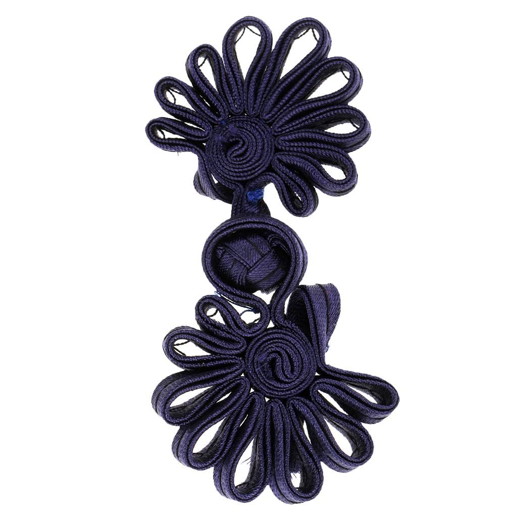 Enakshi 5 Pairs Chinese Frog Knot Closure Buttons for Cloth Decor Navy ...
