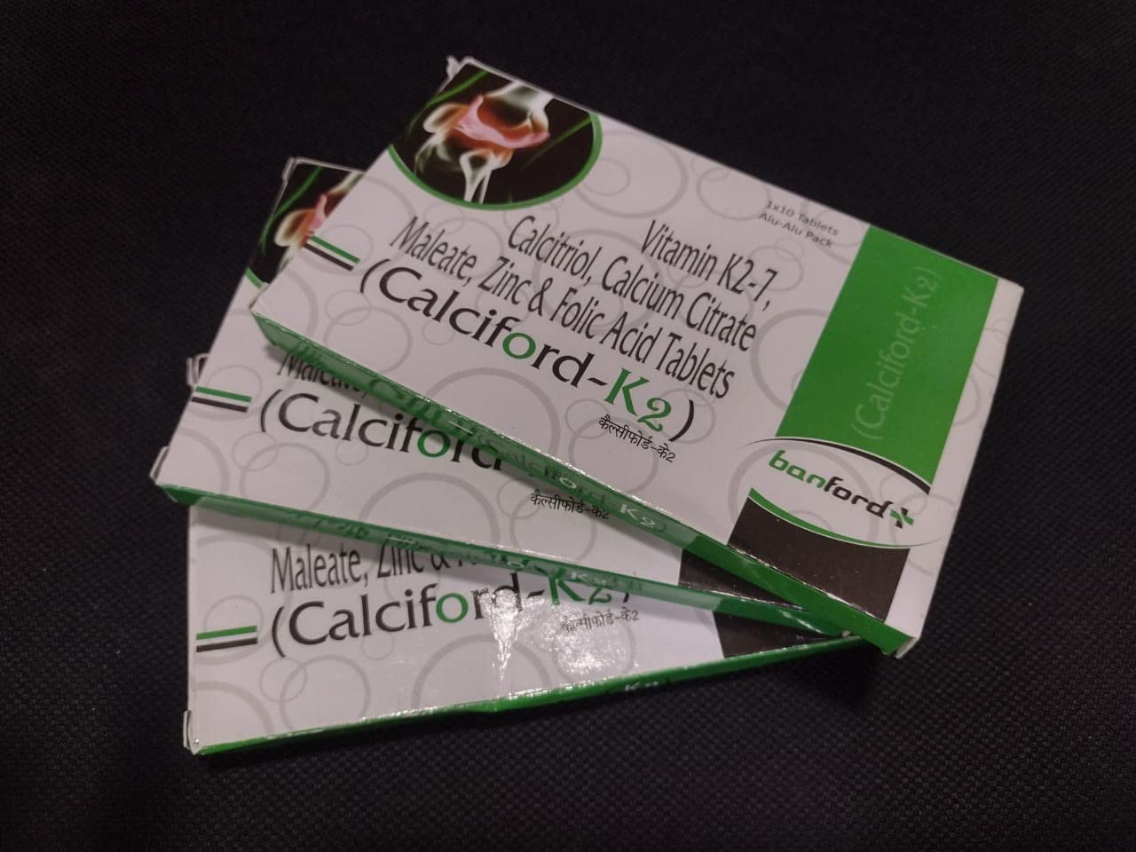 CALCIFORD K2 TABLET (PACK OF THREE) VITAMIN K2-7 , ZINC , MAGNESIUM AND CALCIUM CARBONATE TAB ...