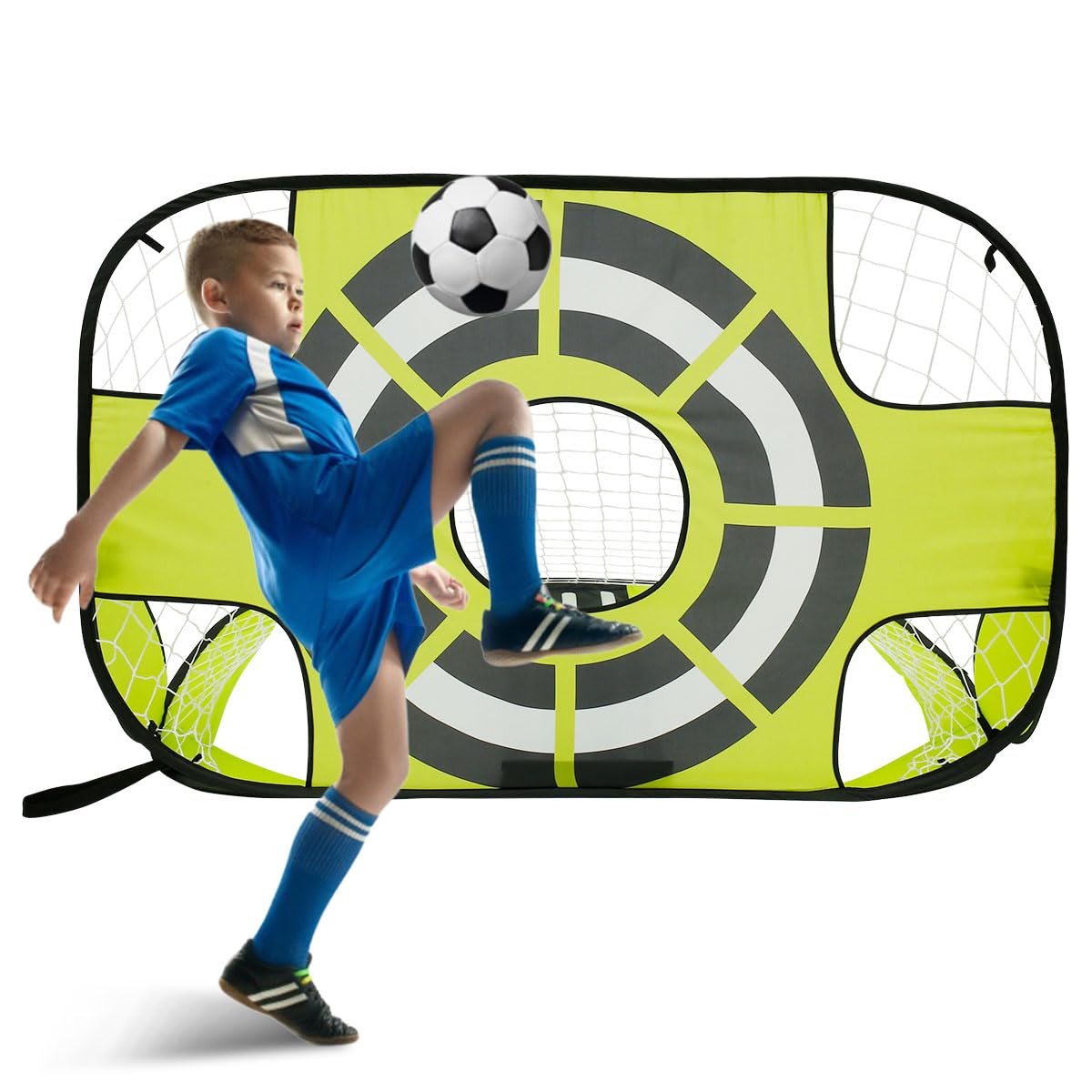 Football Goal Target Pop Up 3 in 1 Football Net, Portable Foldable ...
