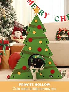 Amazon.com : Pettopia Cat Christmas Tree Scratching Post - Ultimate Cat ...