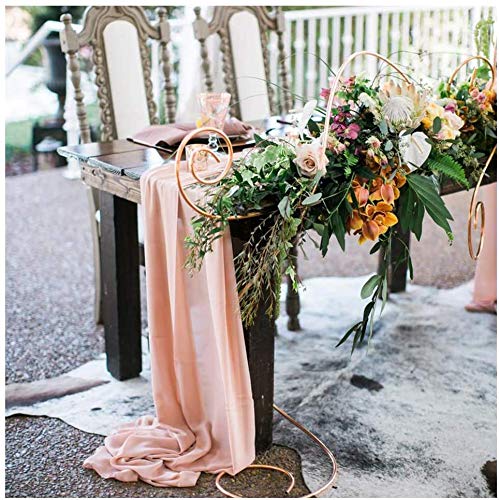 Light Peach Table Runner Valentines Day 2 Packs 27 x120inch Chiffon ...