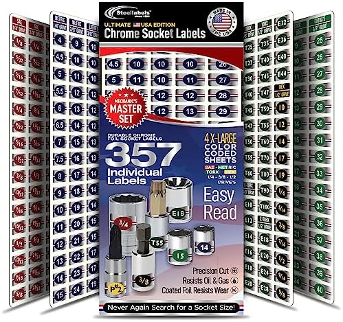 Amazon.com: NEW! Ultimate Chrome Socket Label Set : Tools & Home ...
