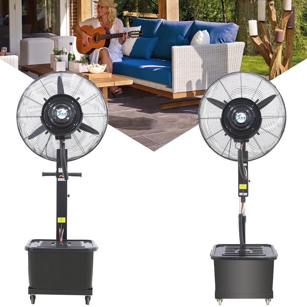 Amazon.com: Large Mist Fans For Outside Patio Cooling, 90° Oscillation ...