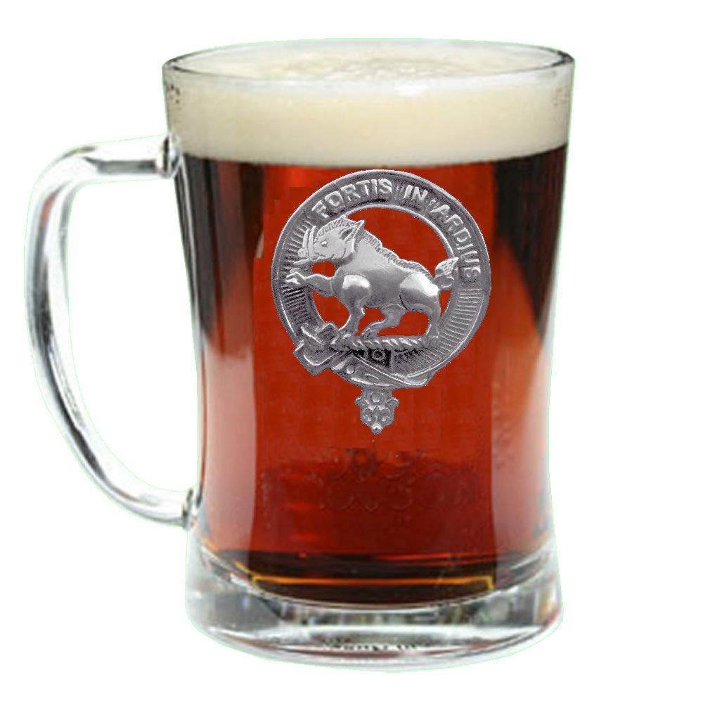 Amazon.com: Finlay Scottish Clan Crest Badge Glass Beer Mug : Home ...
