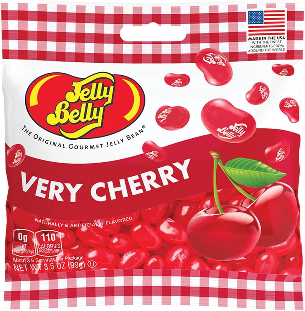 Amazon.com: Jelly Belly Very Cherry Jelly Beans, 3.5 Ounce Grab and Go ...