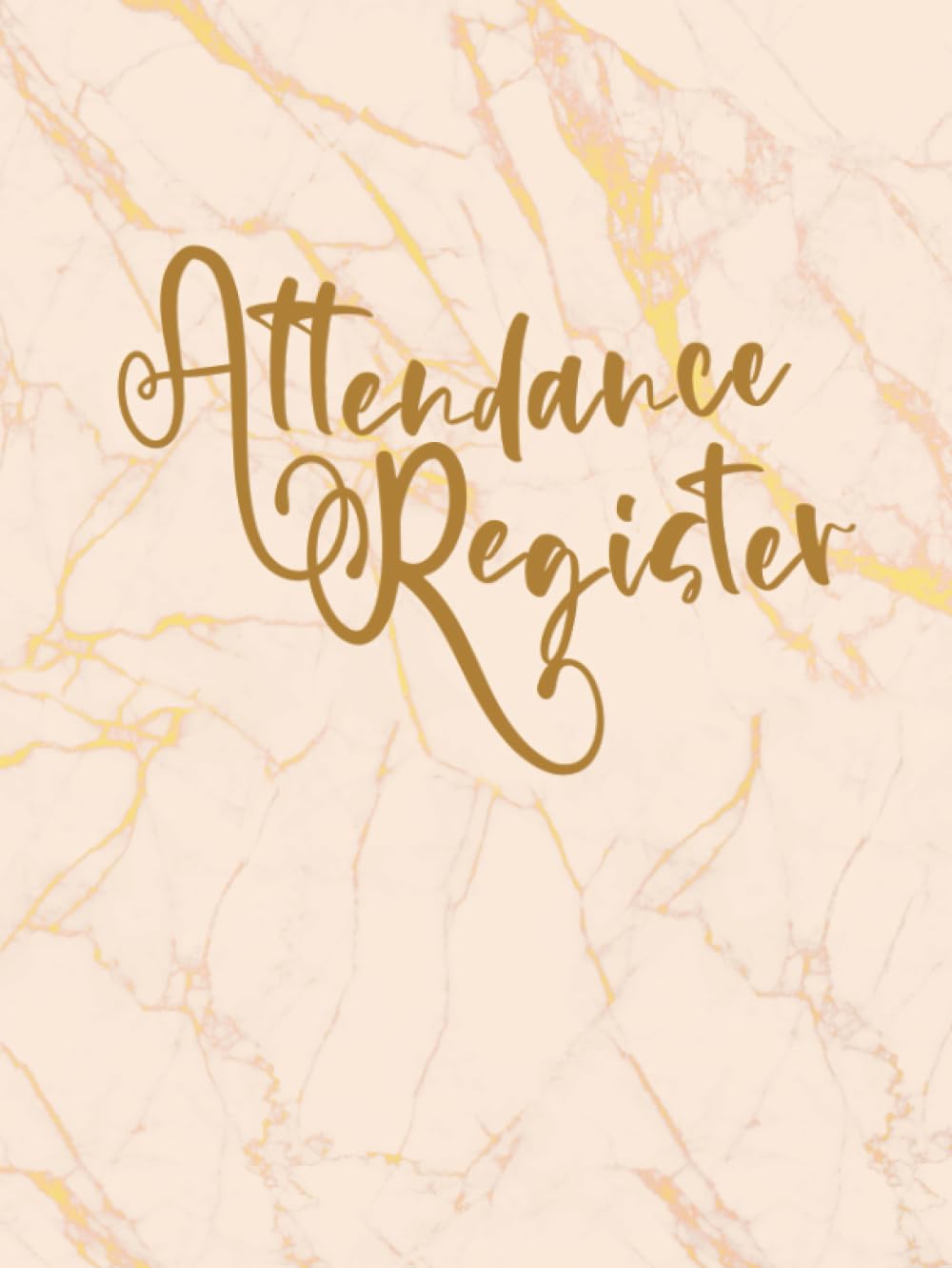Attendance Register: Hardcover Pink Marble Attendance Logbook with Room ...