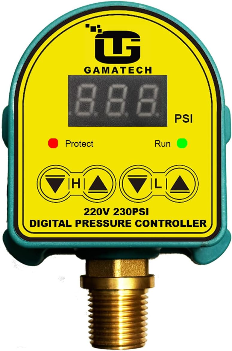 GamaTech Pressure Switch for Water Pump and Air Pump, Digital ...