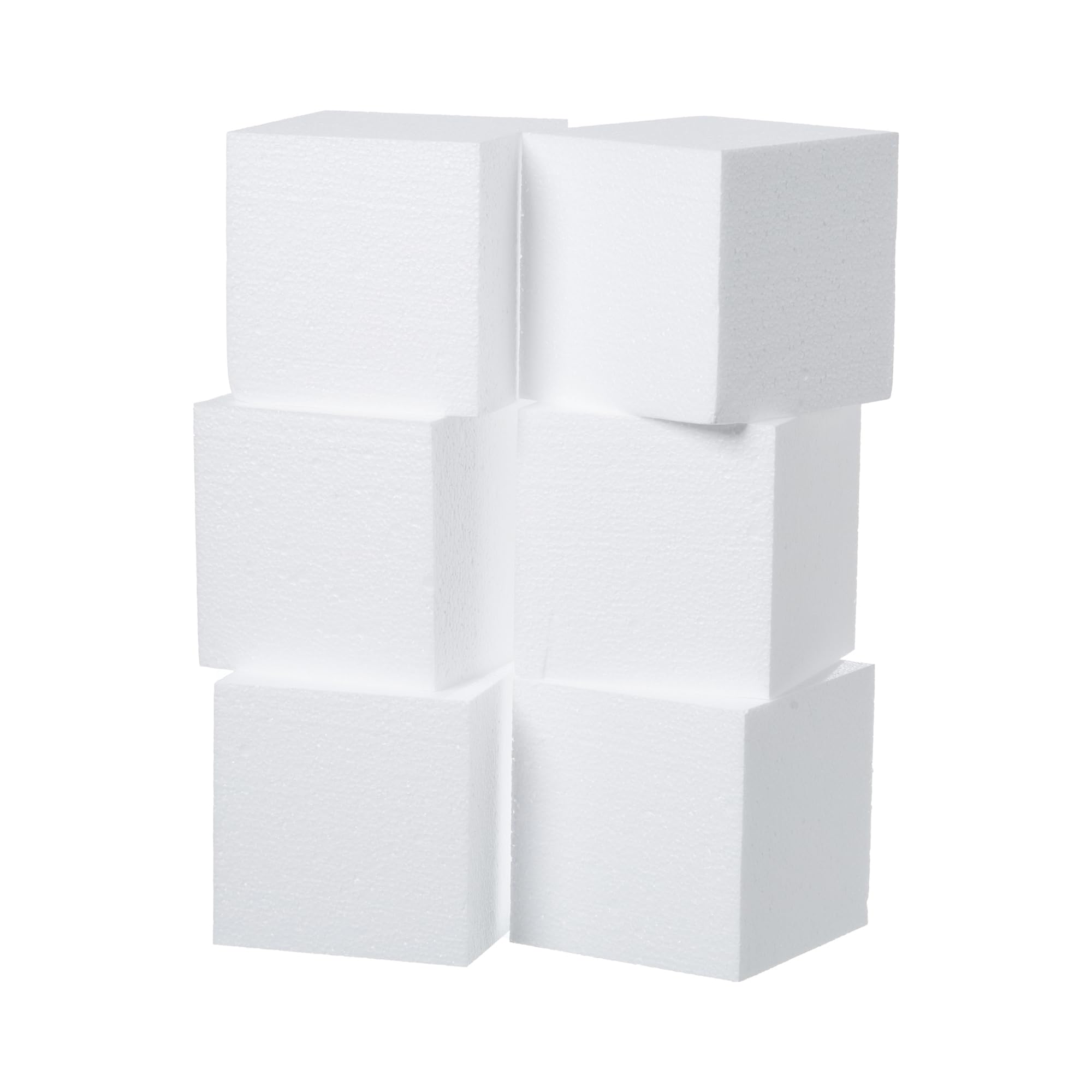 Snapklik.com : 4x4x4inch Square Foam Blocks 6 Pack Polystyrene Foam Cubes For Craft Arts School ...