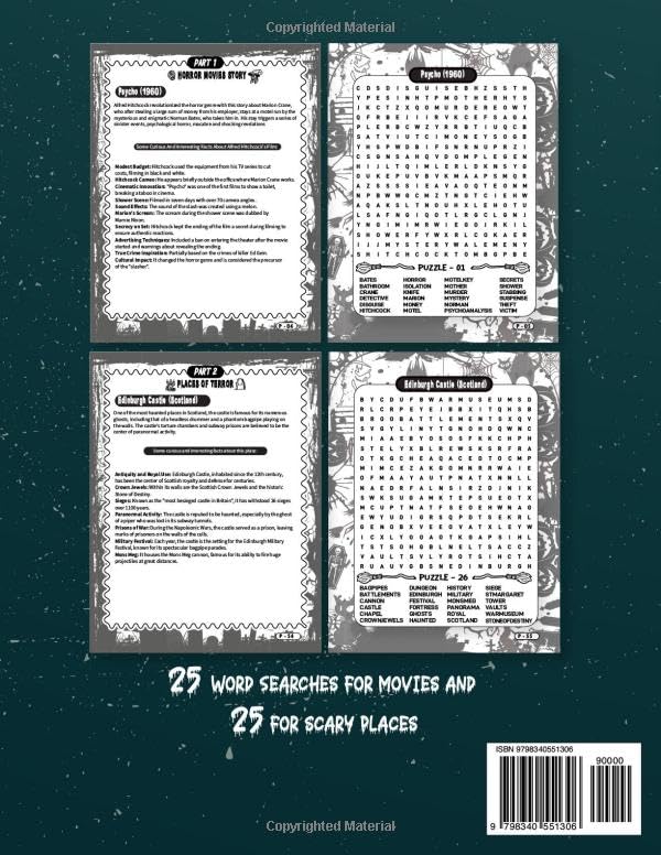 Snapklik.com : Horror Movies Word Search: Challenging Puzzles For ...