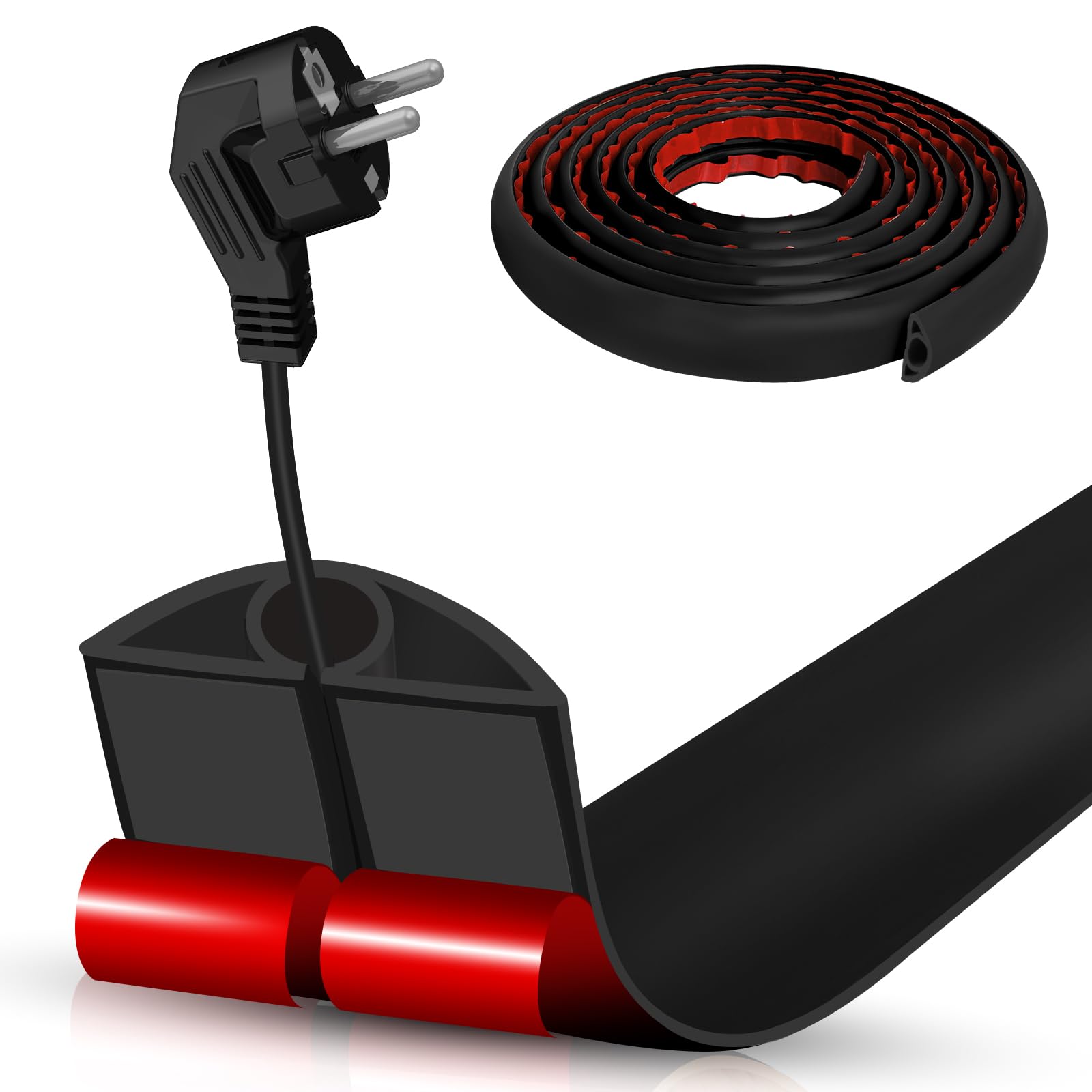 Amazon.com: Floor Cord Cover Self Adhesive Cord Hider Floor 10FT Floor ...