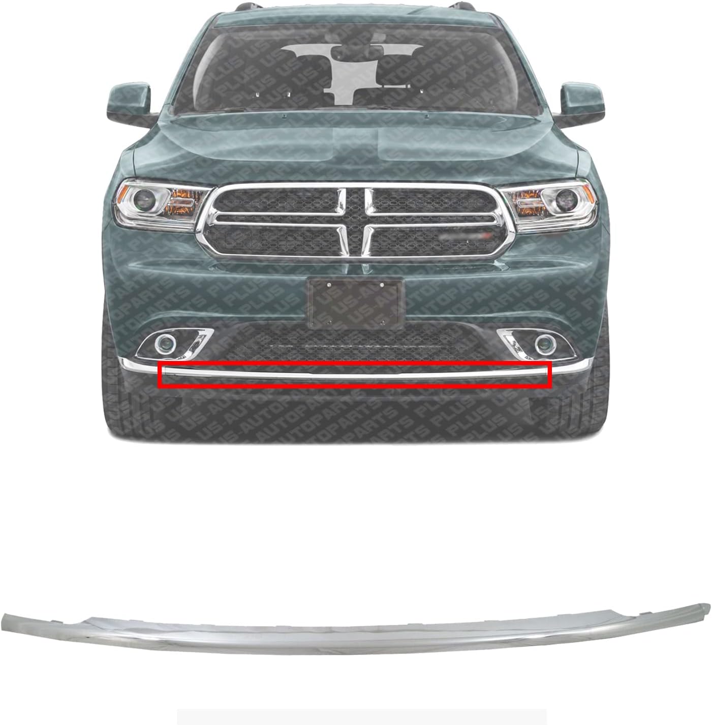 Amazon.com: US AUTO PARTS PLUS New Front Bumper Molding Center Applique ...