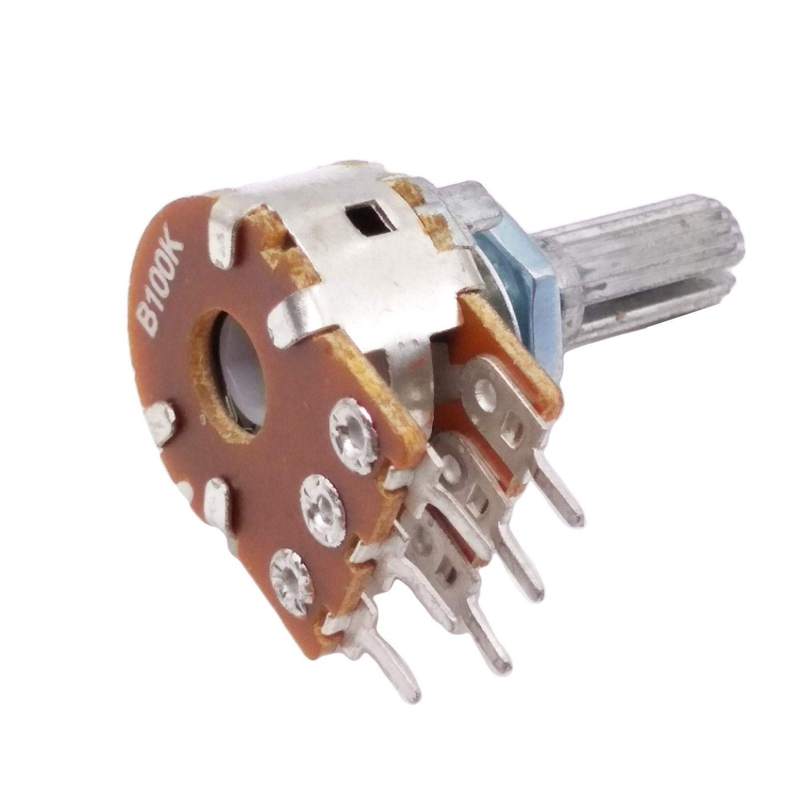 Snapklik.com : 10pcs 100K Ohm B100K Dual Stereo Potentiometer Pots ...