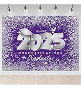 Amazon.com : Mocsicka Graduation Backdrop 7x5ft Blue Sliver Balloons ...