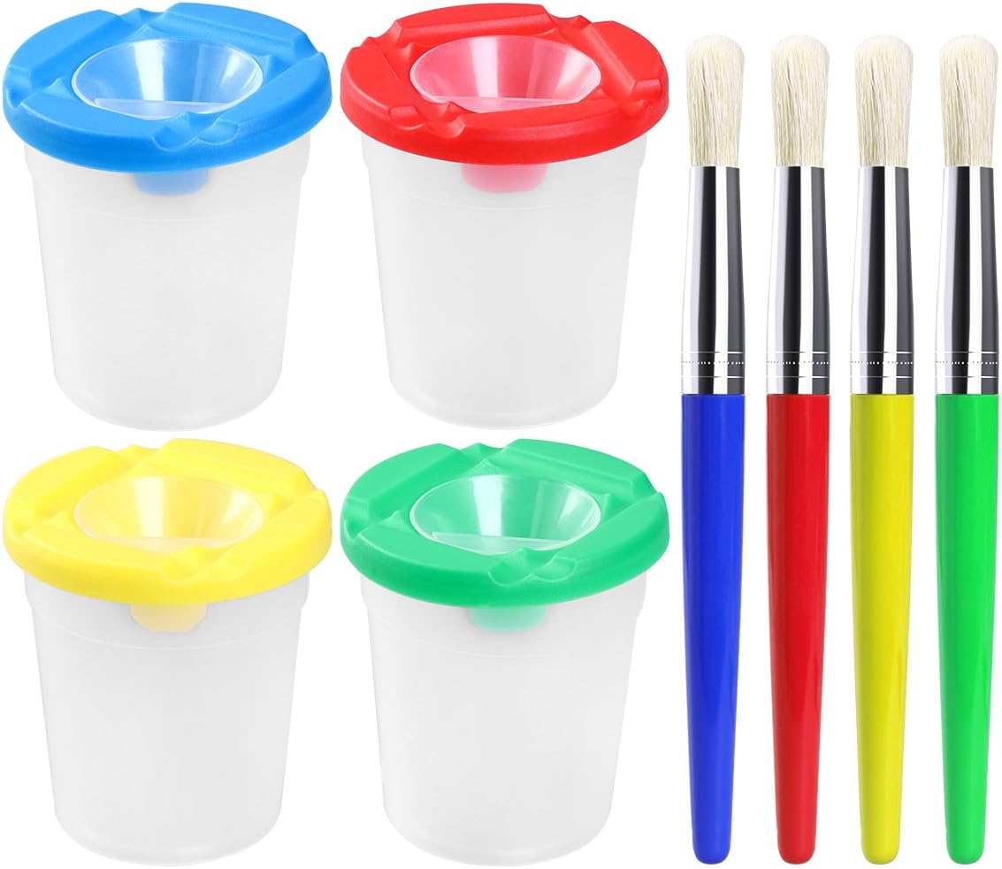 Amazon.com: Mr. Pen- No Spill Paint Cups with Pastel Colored Lids, 4 ...