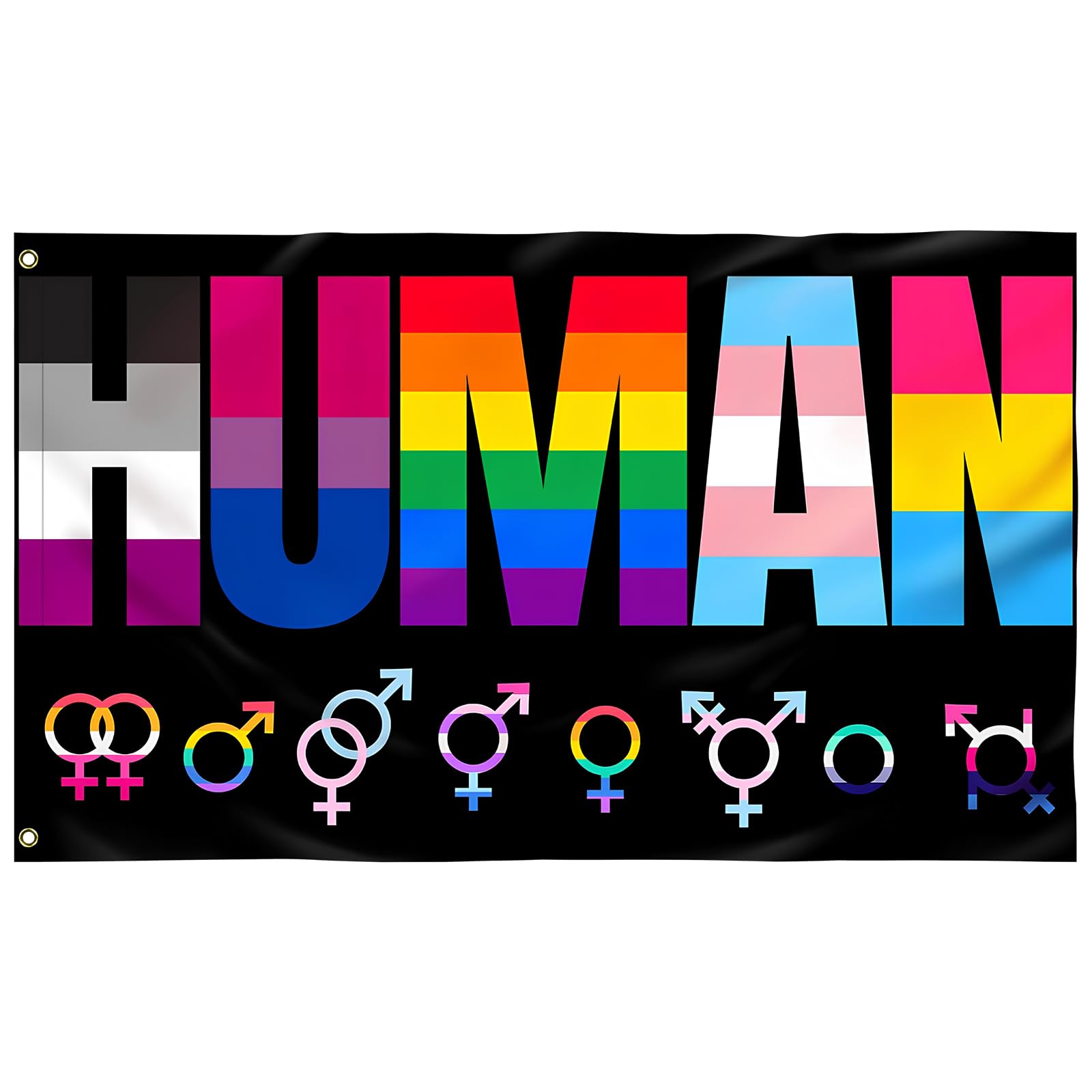 Pride Flag Large,Rainbow Gay Pride LGBTQ+ Flag 5ft x 3ft,Lesbian Flag ...